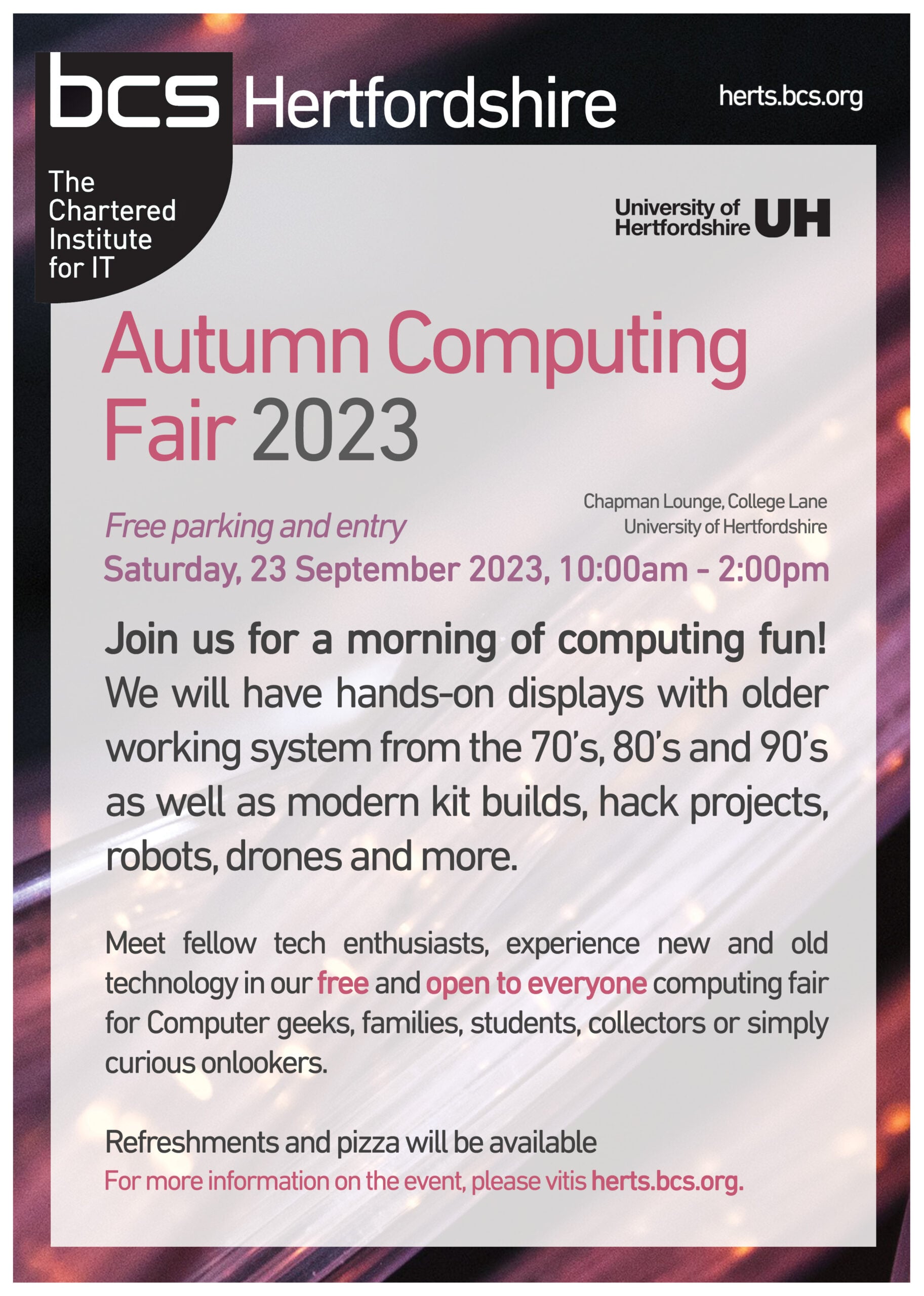 Autumn Computer Fair 2023 (and AGM) - BCS Hertfordshire